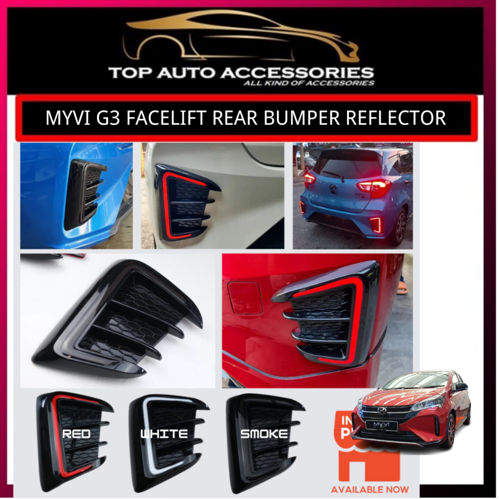 PERODUA MYVI MG3 2022-2025 REAR BUMPER REFLECTOR LIGHT WITH SIGNAL ...