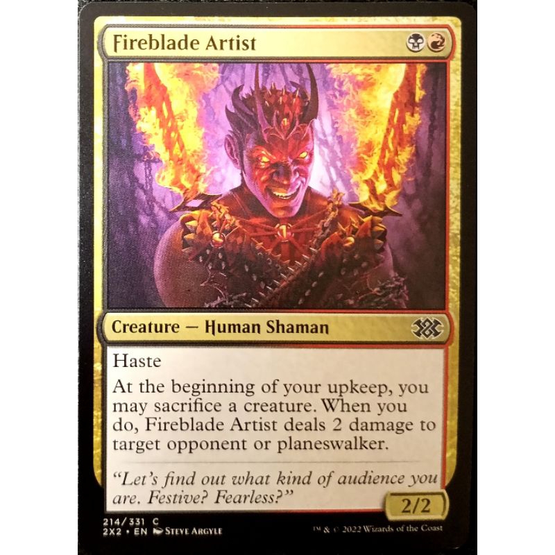 Magic The Gathering : Fireblade Artist Common Double Masters 2022 card ...