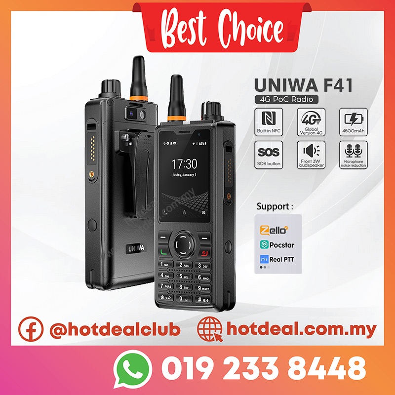 Uniwa F41 zello UHF Phone walkie talkie (1 year warranty) | Shopee Malaysia