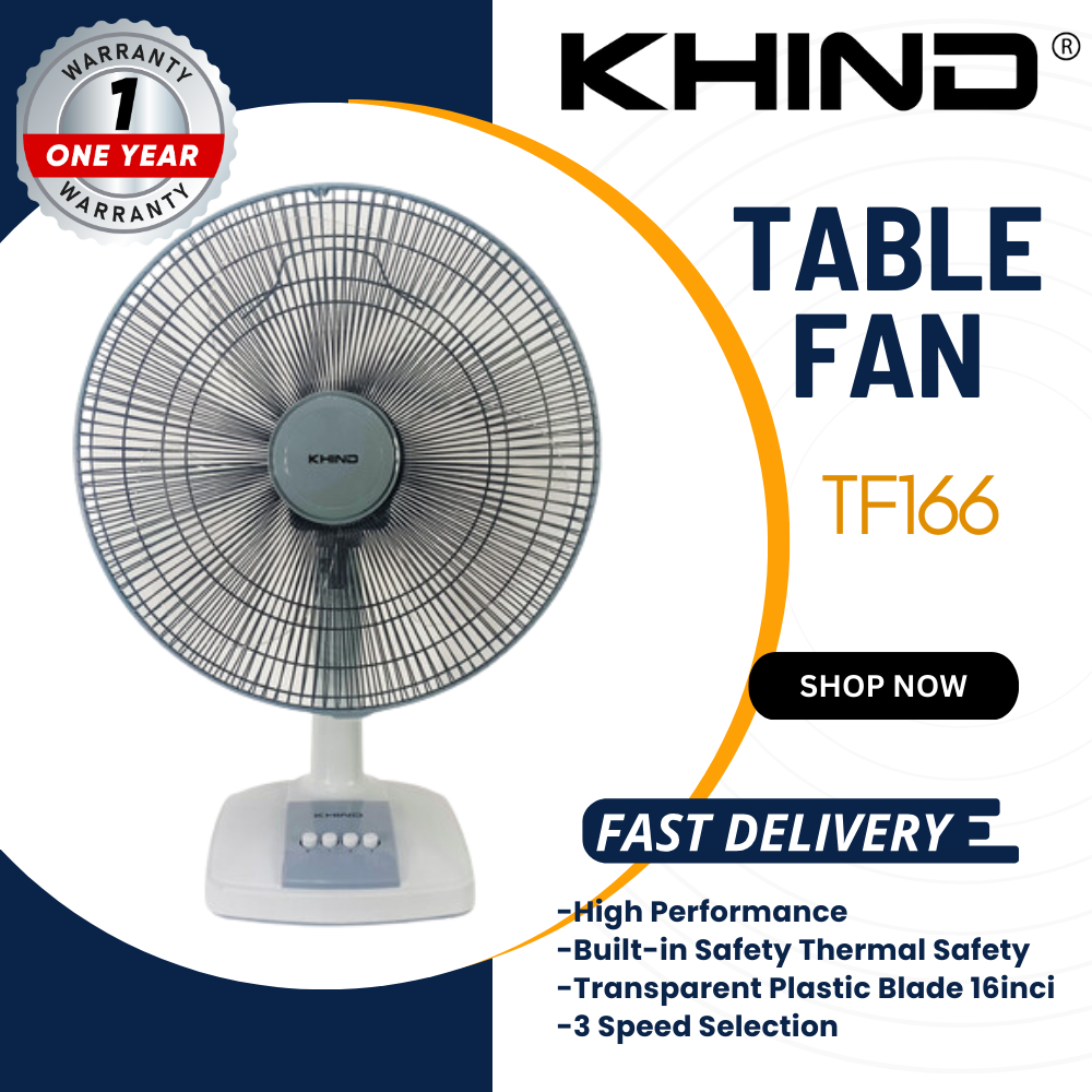 KHIND TABLE FAN (TF166) GREY 16 INCI | Shopee Malaysia