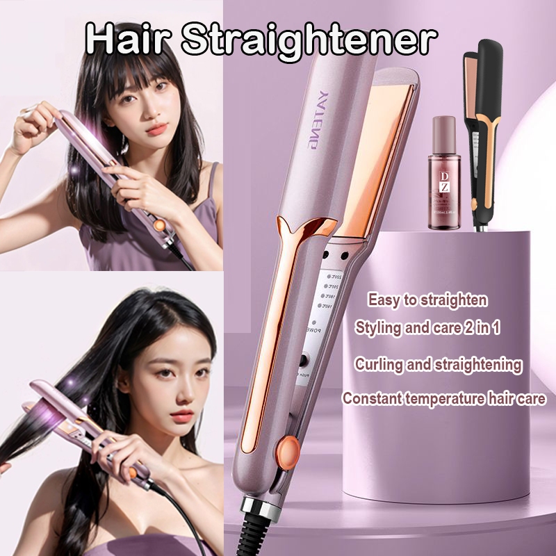 2 in 1 Hair Straightener Portable Mini Hair Curler Constant Temperature ...