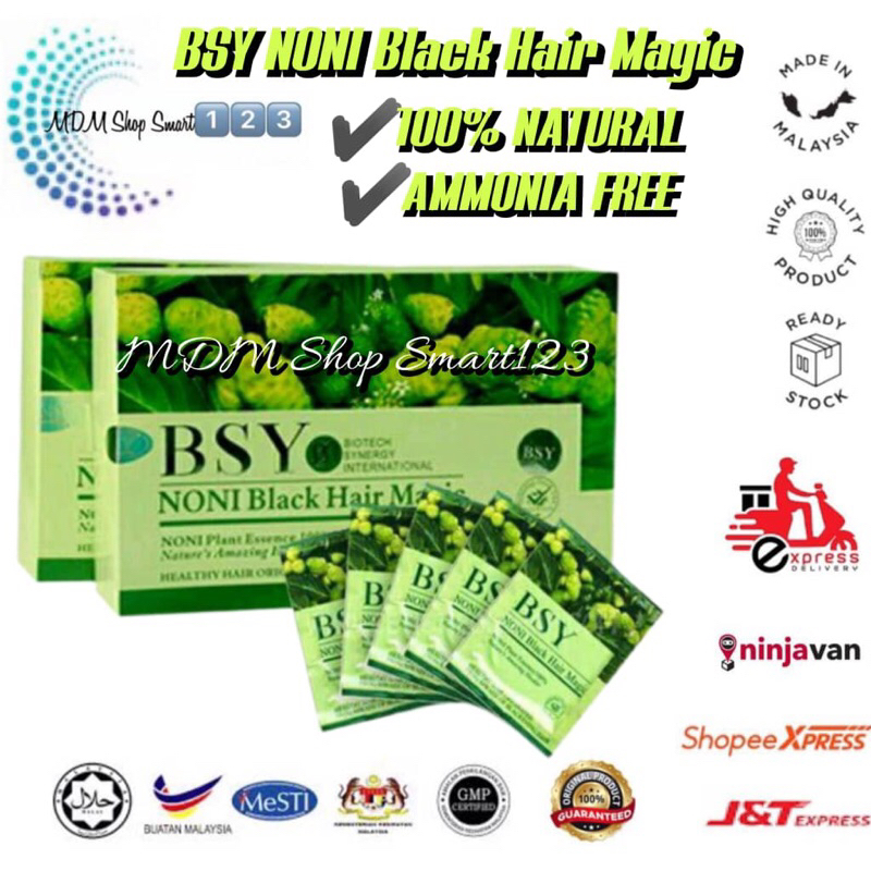 BSY Noni Black Hair Magic 💯% Original 20’s x 20ml | Shopee Malaysia