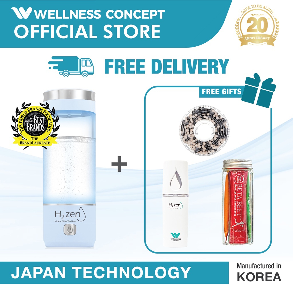 H2zen Portable Hydrogen Water Generator Technology Antioxidant Anti ...