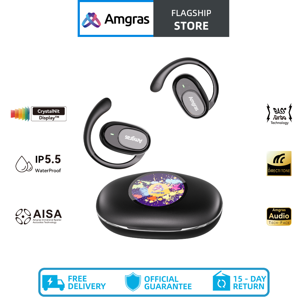 Amgras OpenEcho Ⅵ Ultra Smart earphone bluetooth Air Conduction earbud ...