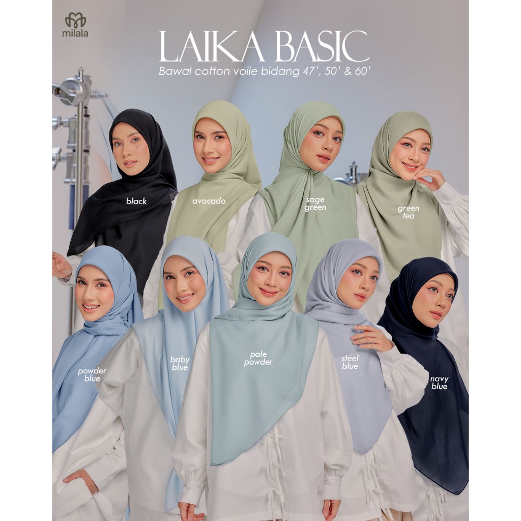 [MILALA] LAIKA BASIC BIDANG 47&50&60 | Shopee Malaysia