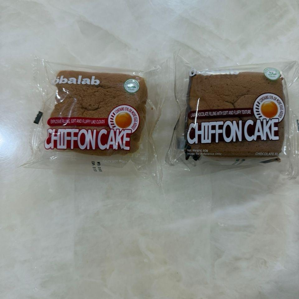 obalab chiffon cake chocolate/ salted soy60g 5 pcs/pack | Shopee Malaysia