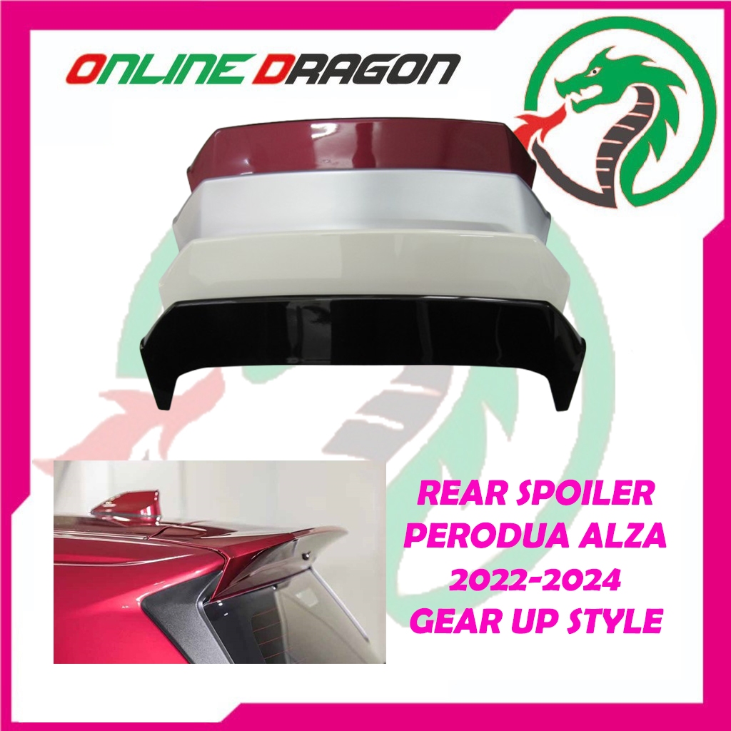 ABS REAR SPOILER PERODUA ALZA 2022 2023 2024 GEAR UP STYLE WITH PAINT ...