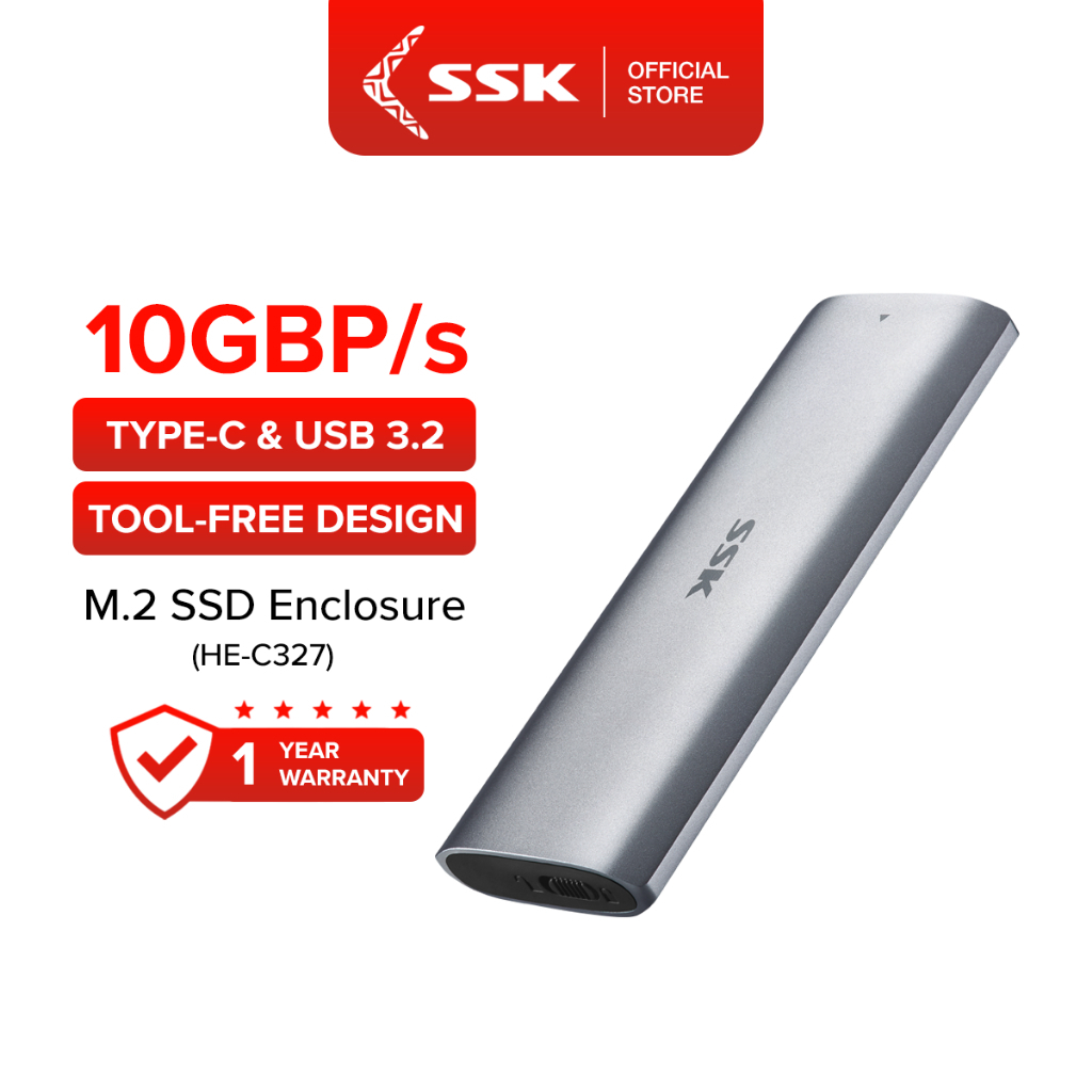 SSK M.2 NVME SSD Enclosure Casing Gen 2 USB C (10Gbp/s) HE-C327 | Shopee Malaysia