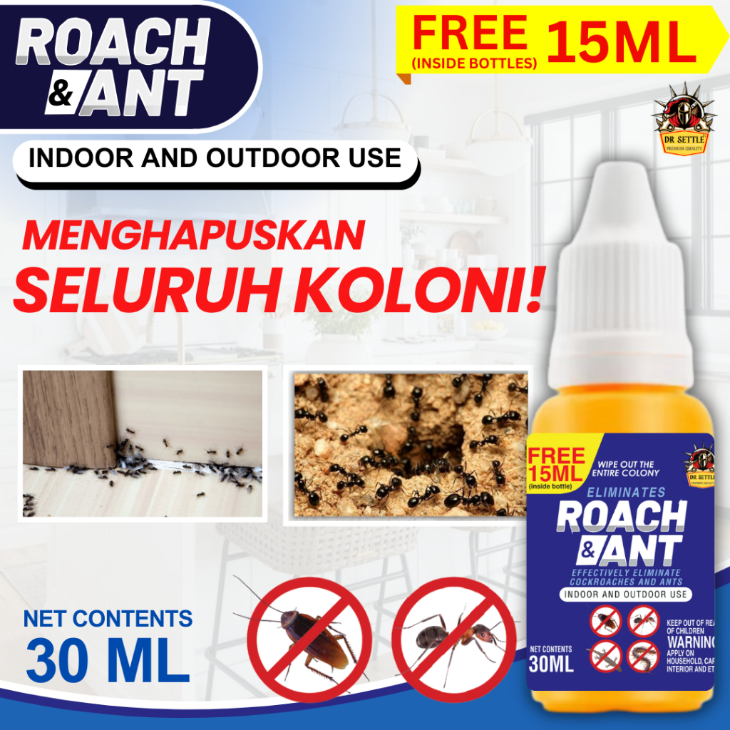 [FREE 15ML] Dr Settle Roach & Ant Umpan (30ML) Semut & Lipas Cockroach & Ant bait.RoachBuster ...