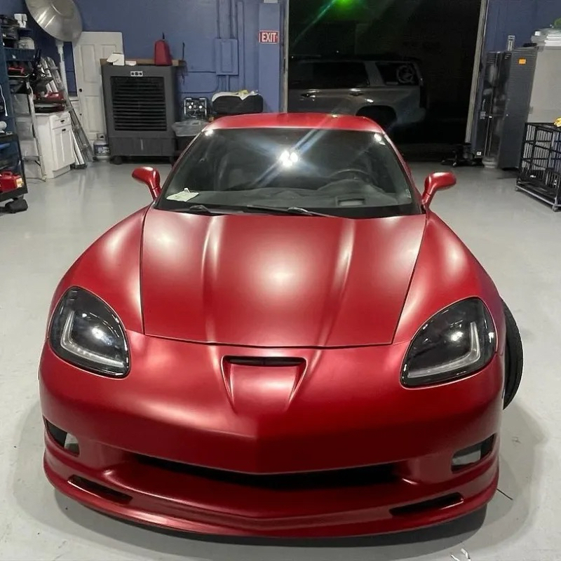 car sticker vinyl wrap matte metallic red full one car | Shopee Malaysia