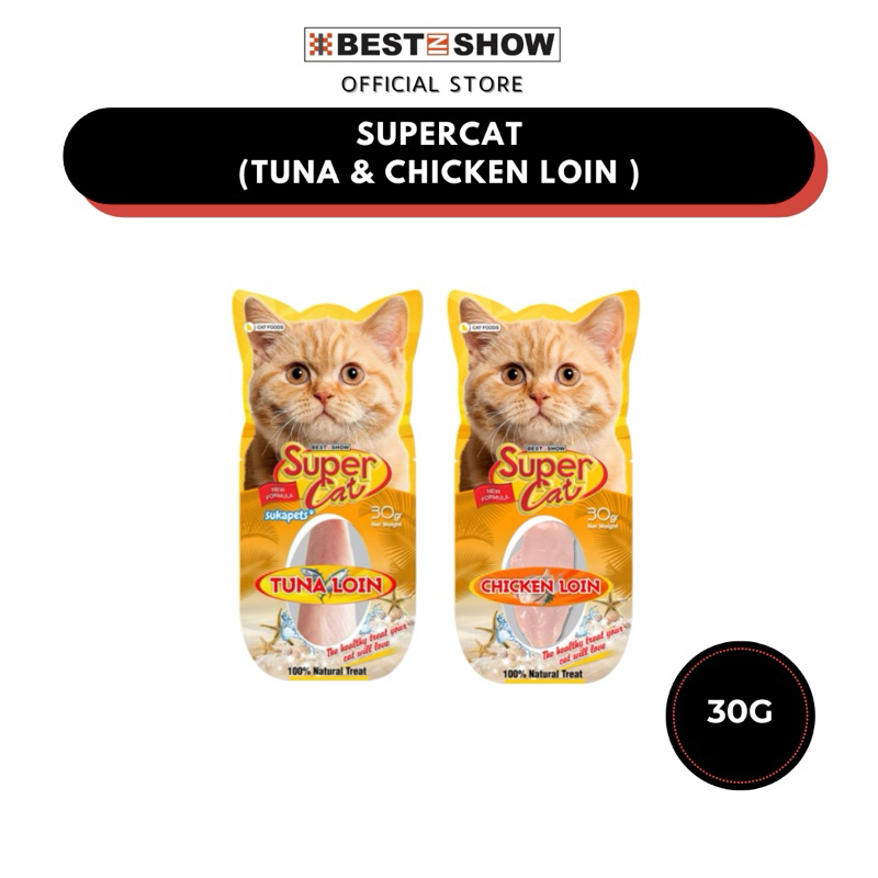 Super Cat Loin No Artificial Flavour - Tuna / Chicken (30g) | Shopee ...