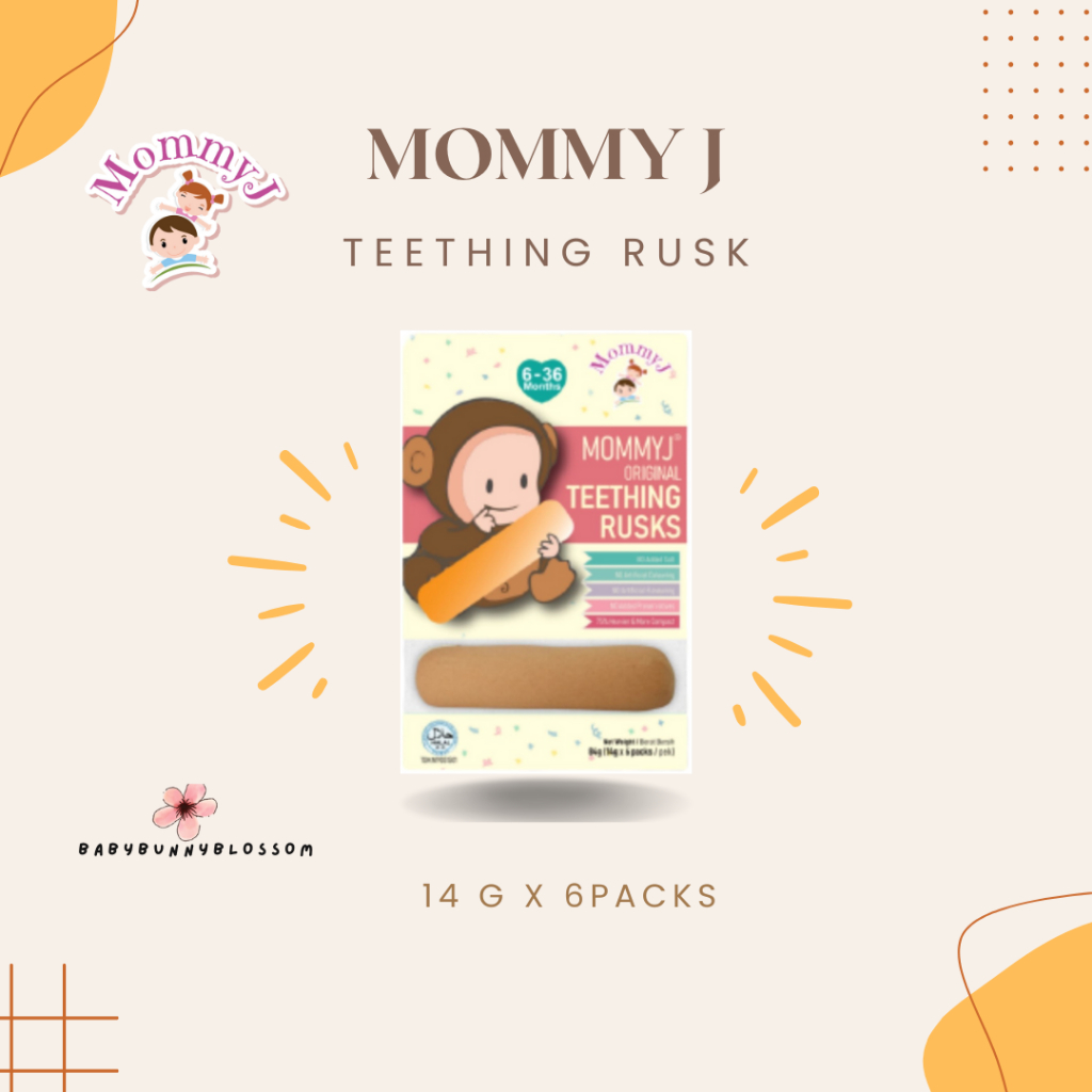 [READY STOCK] Mommy J Teething Rusk (14g x 6packs) | Shopee Malaysia
