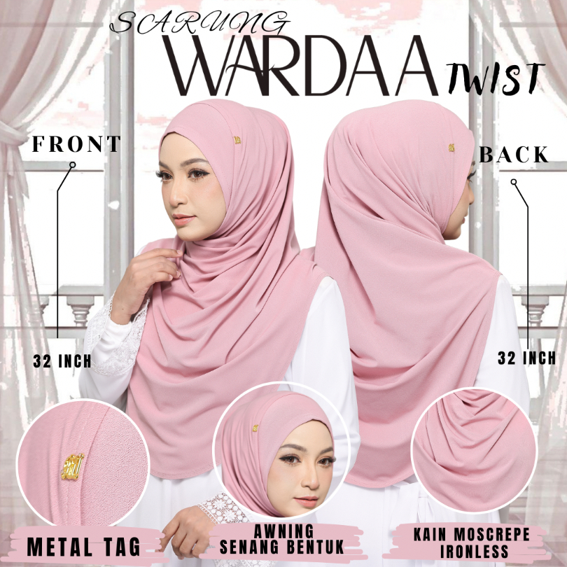 SARUNG WARDAA TWIST KAIN MOSCREPE PREMIUM | Shopee Malaysia