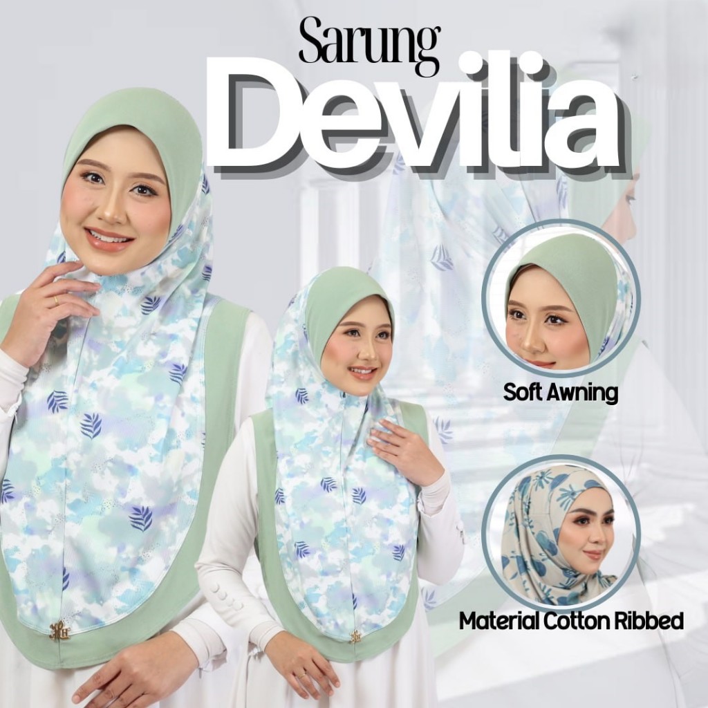 New Arrival Tudung Sarung Devilia Printed |Cotton Ribbed | Awning scuba ...