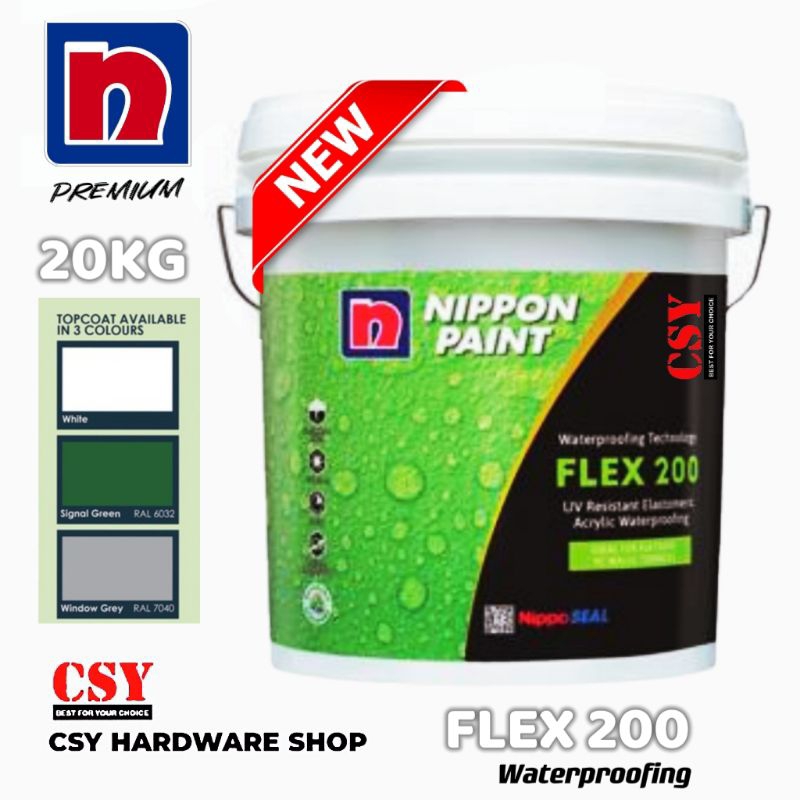 Nippon Paint FLEX 200 20kg Acrylic Waterproofing | Shopee Malaysia