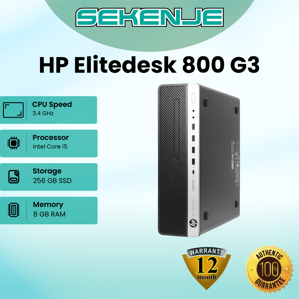 RF HP Elitedesk 800 G3 Small Form Factor Intel Core i5-7th Gen 8GB RAM ...