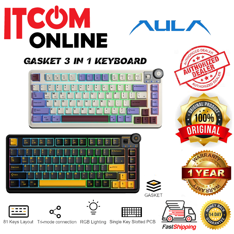 AULA AU75 STAR VICTOR TRI-MODE BLUETOOTH WIRELESS KEYBOARD | Shopee Malaysia