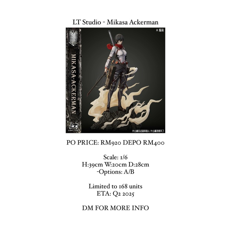 LT Studio - Mikasa Ackerman | Shopee Malaysia