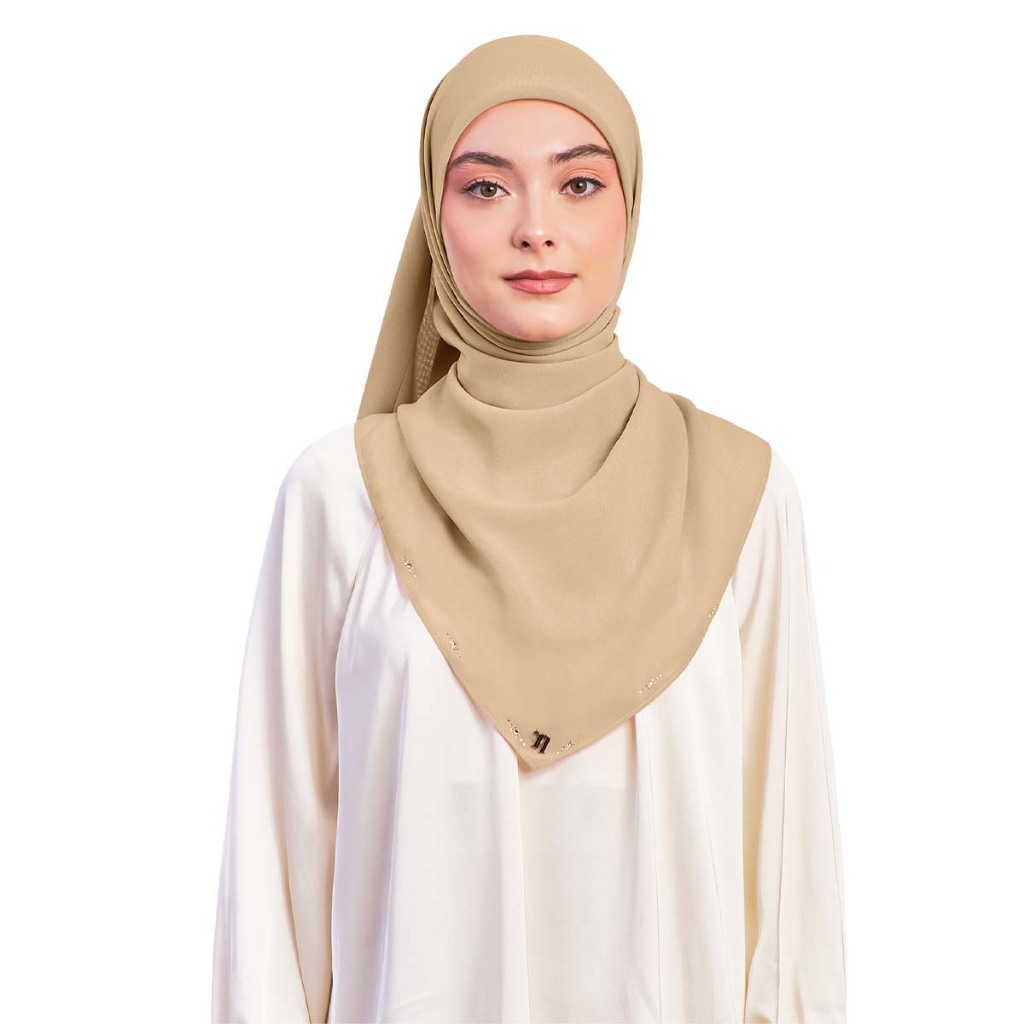 naelofar Lady Yasmine Wool Chiffon Square | Shopee Malaysia