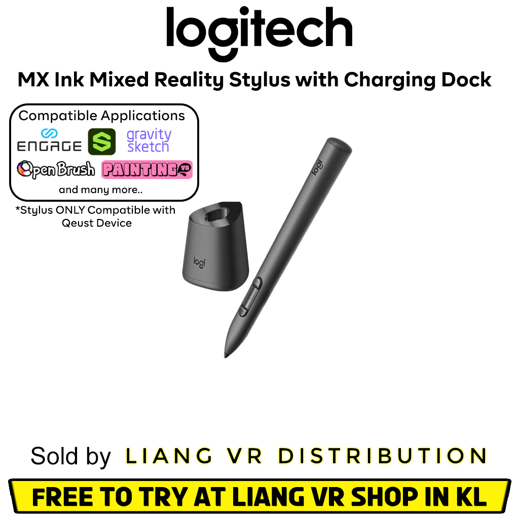 Logitech MX Ink Mixed-Reality (MR) Stylus with Charging Dock Combo | Shopee Malaysia