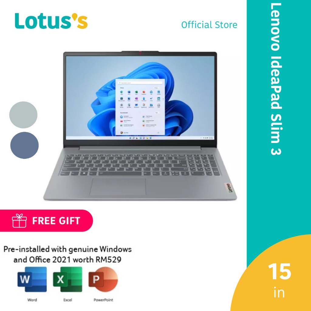 Lenovo 15.6" IdeaPad Slim [3-GJMJ Blue / 3-GLMJ Grey] (R5-7520U, 16GB ...