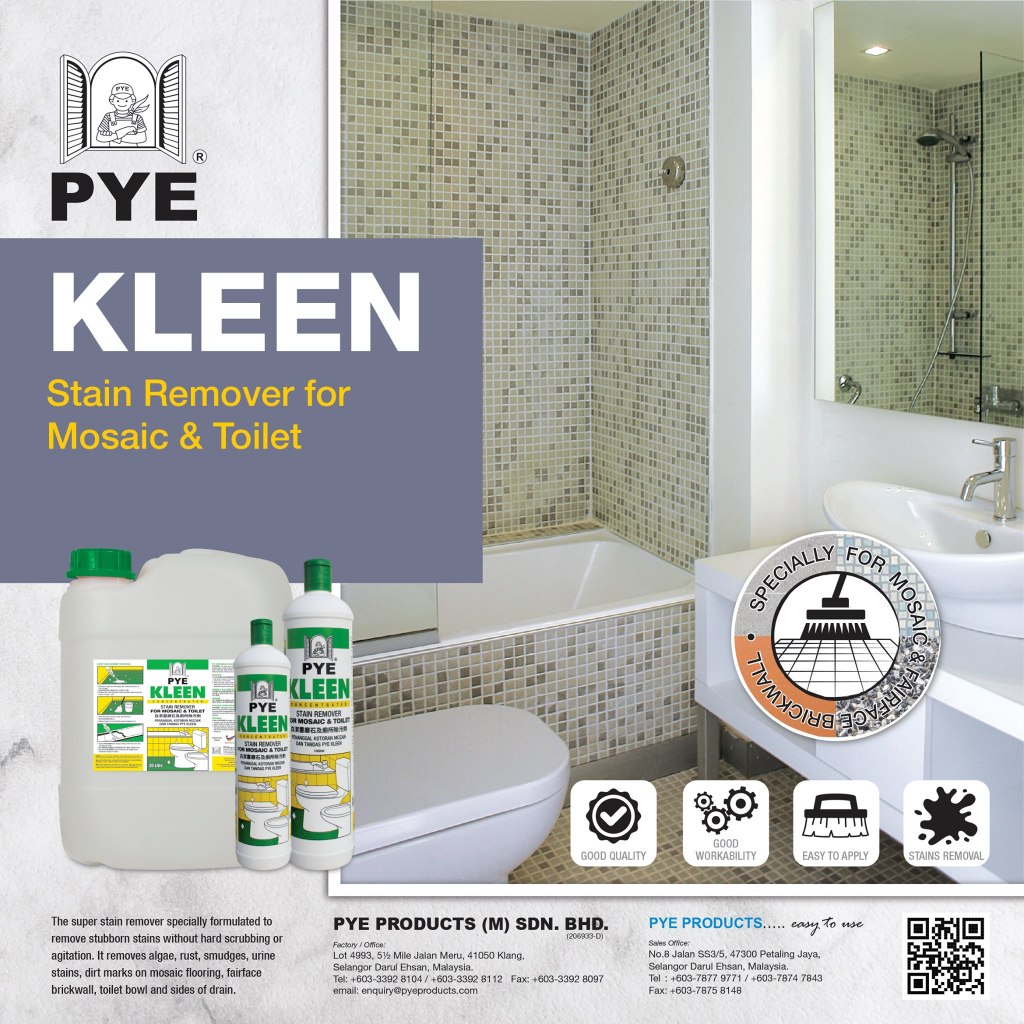 PYE Kleen Stain Remover for Mosaic & Toilet | Shopee Malaysia