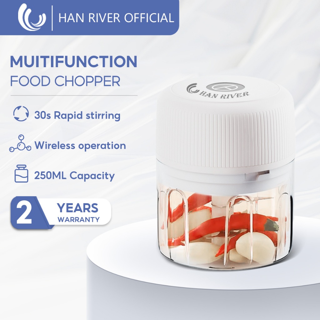HAN RIVER Blender Mini Garlic Chopper Baby Food Blende Chopper Electric ...