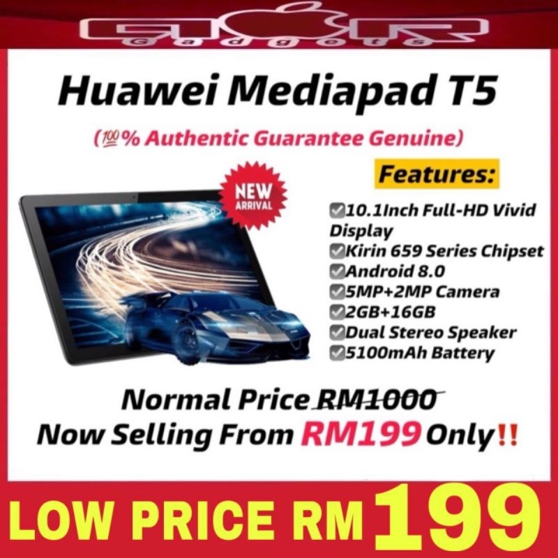 Huawei Mediapad T5 10.1Inch Full Size Full-HD Vivid Display Tablet ...