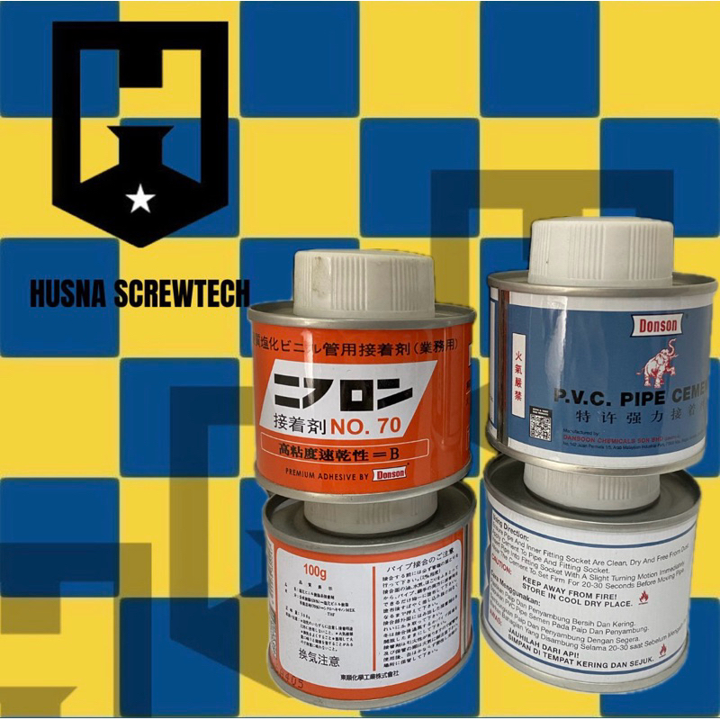 DONSON PREMIUM PIPE PVC GLUE NO.70 100g/PVC PIPE GLUE DONSON 100% JAPAN ...