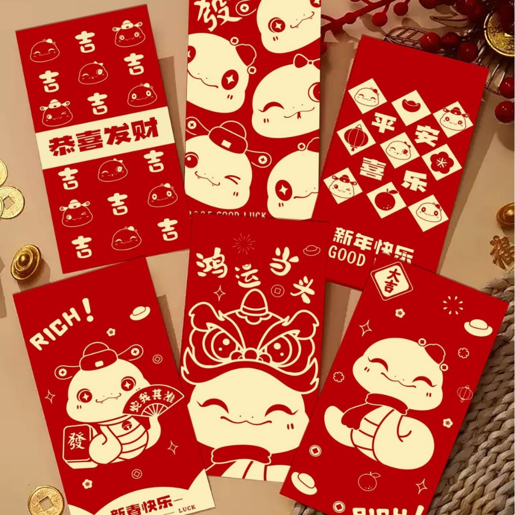 2025 Snake Chinese New Year Red Packets - Thickened Angpao Bags ...