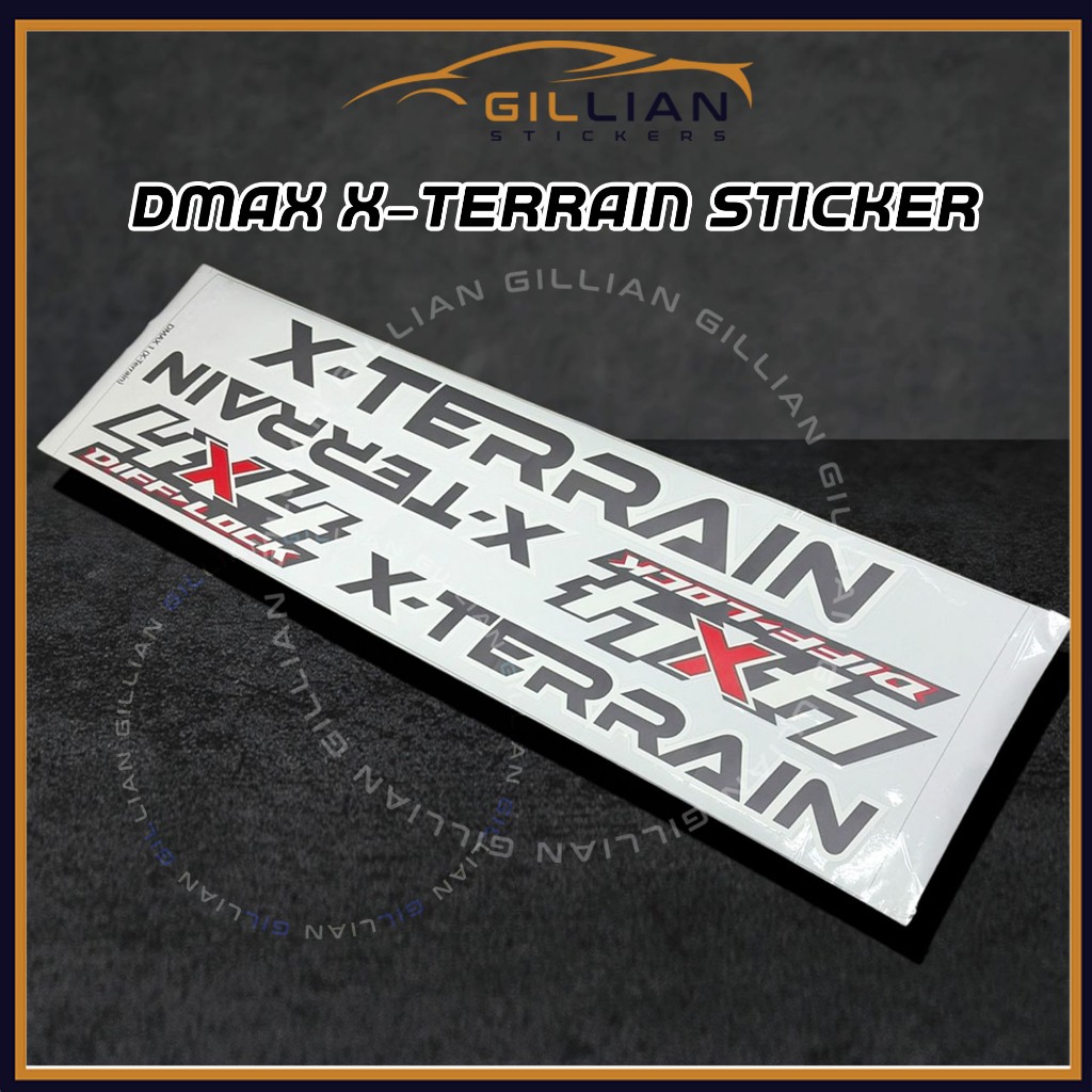 ISUZU DMAX X-Terrain Car Sticker Body Side Front Rear Decal - DMAX 01 X ...