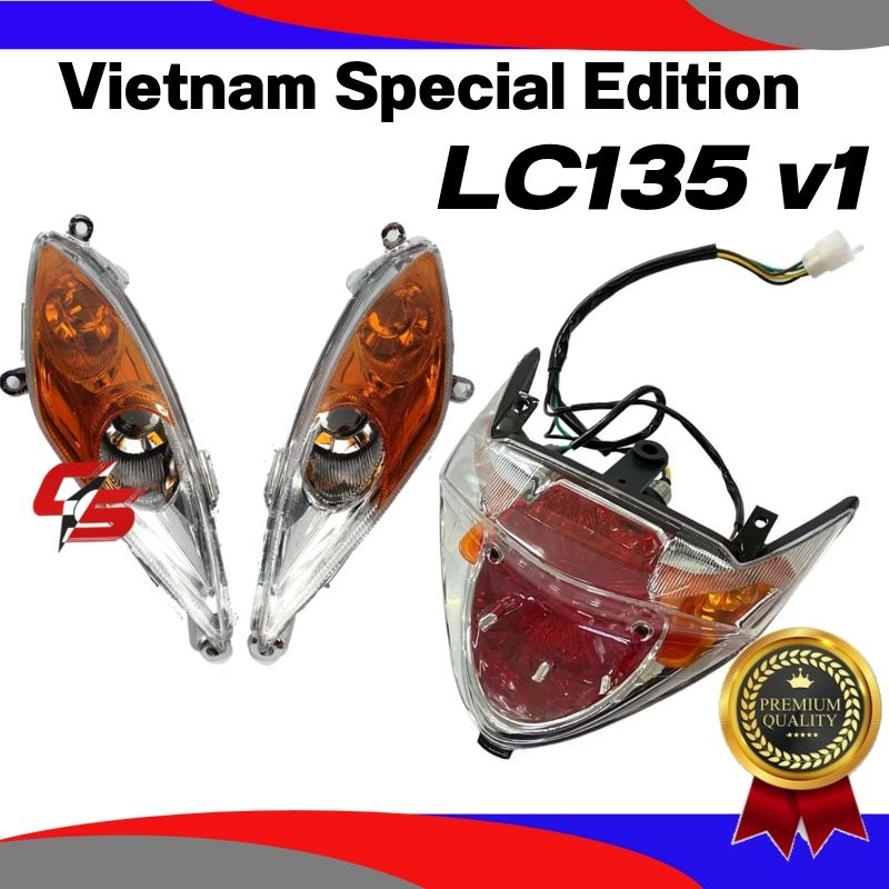 YAMAHA LC135 V1 Vietnam Head Lamp Front Signal Tail lamp Led Lampu Belakang Depan Orange Tinted ...