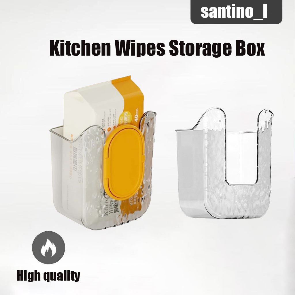 Kitchen Wipes Storage Box Easy To Remove Wipes No Punching Wall Mounted ...