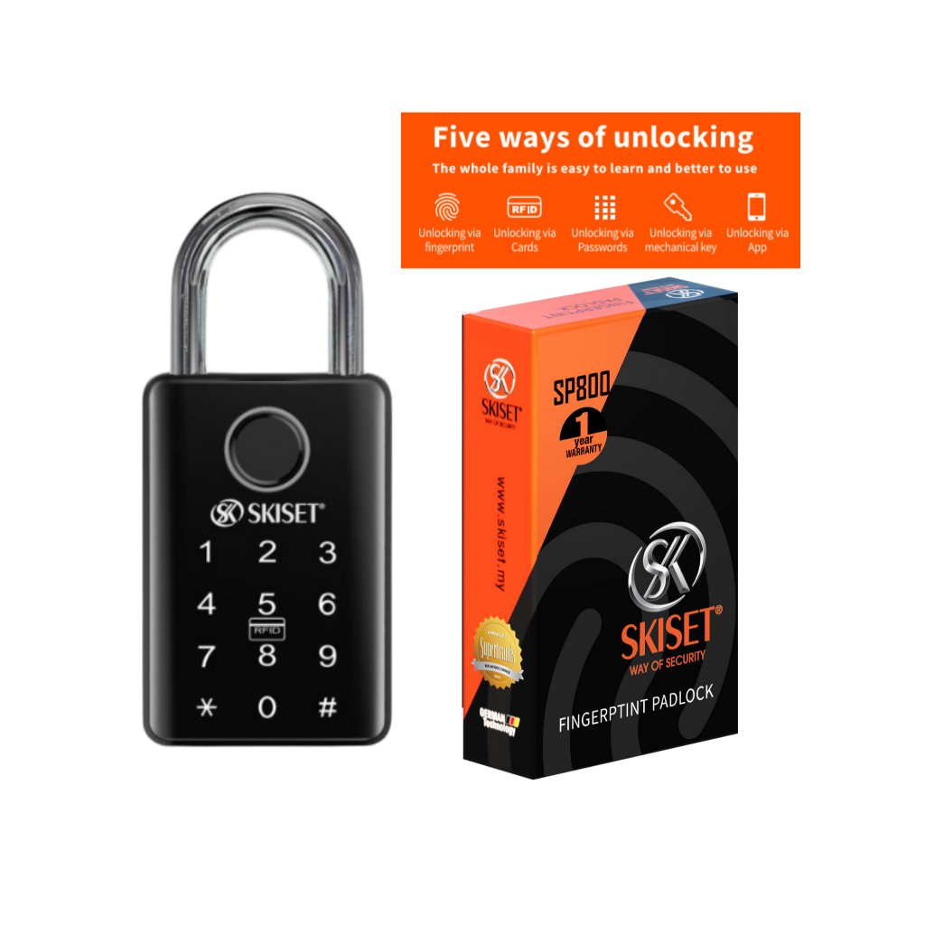 Local Supply SKISET SP800 Smart Padlock Tuya Smart App/Smart digital ...