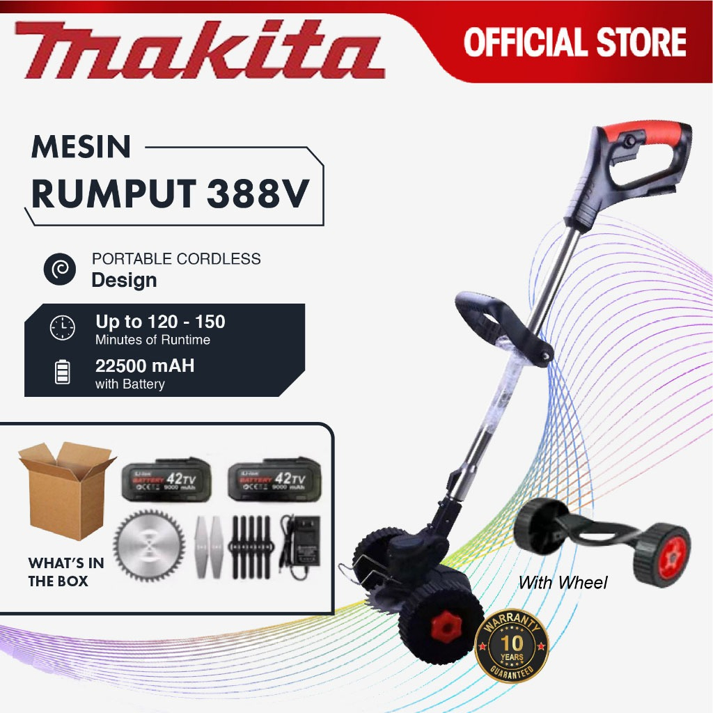 Makita Mesin Rumput 1800W Lawn Mower Electric Grass Trimmer Grass ...