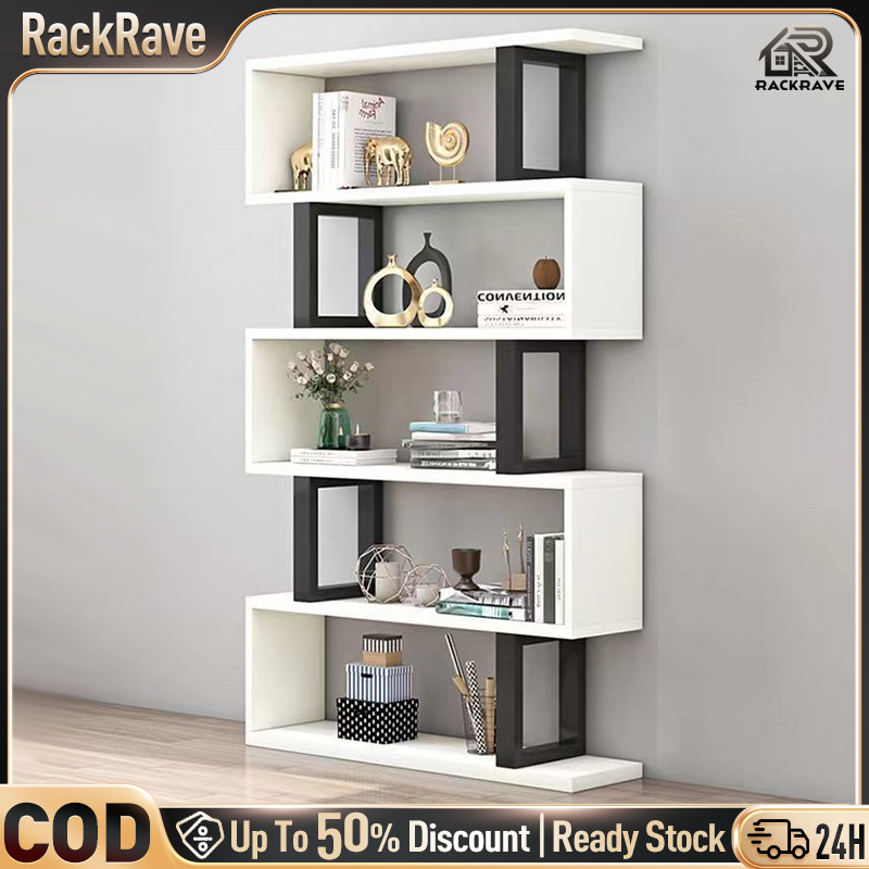 RR-Floor Bookshelf Multi-Tier Bookshelf Creative Partition Display ...