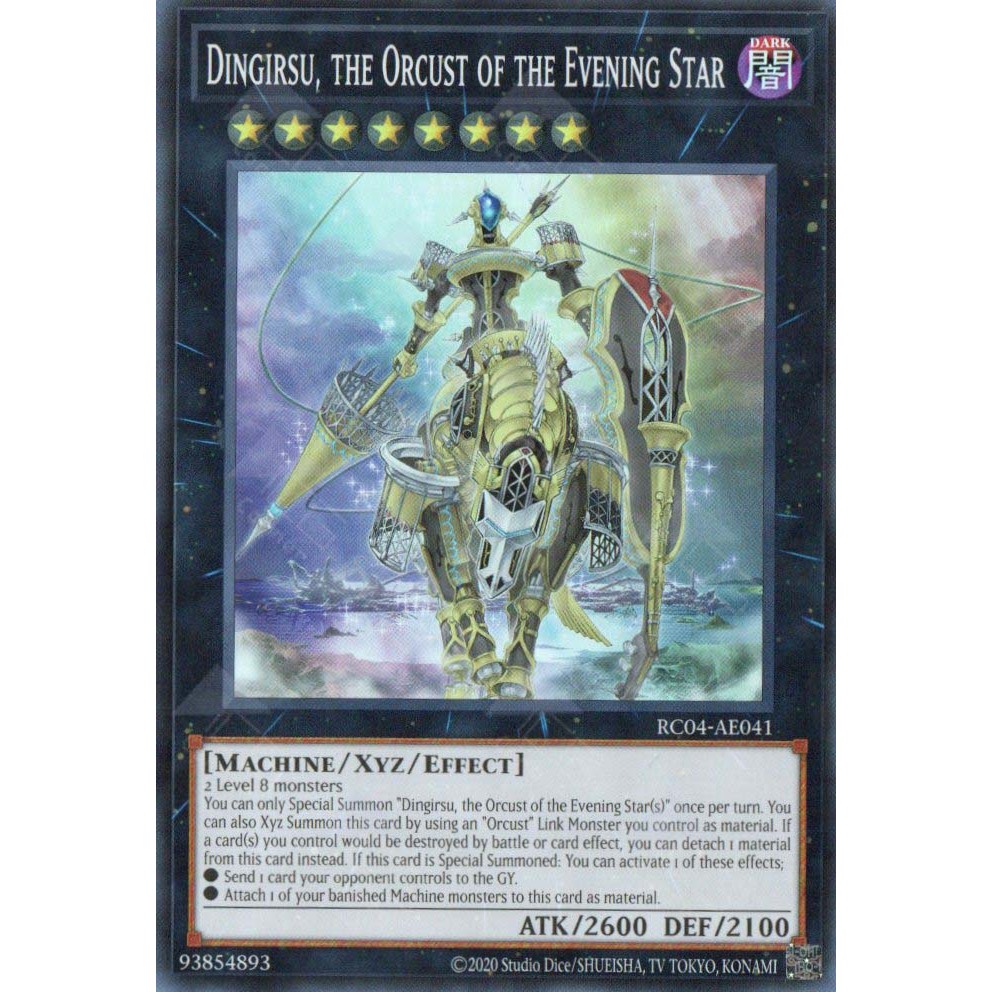 YUGIOH RC04-AE041 Dingirsu, the Orcust of the Evening Star | Shopee ...