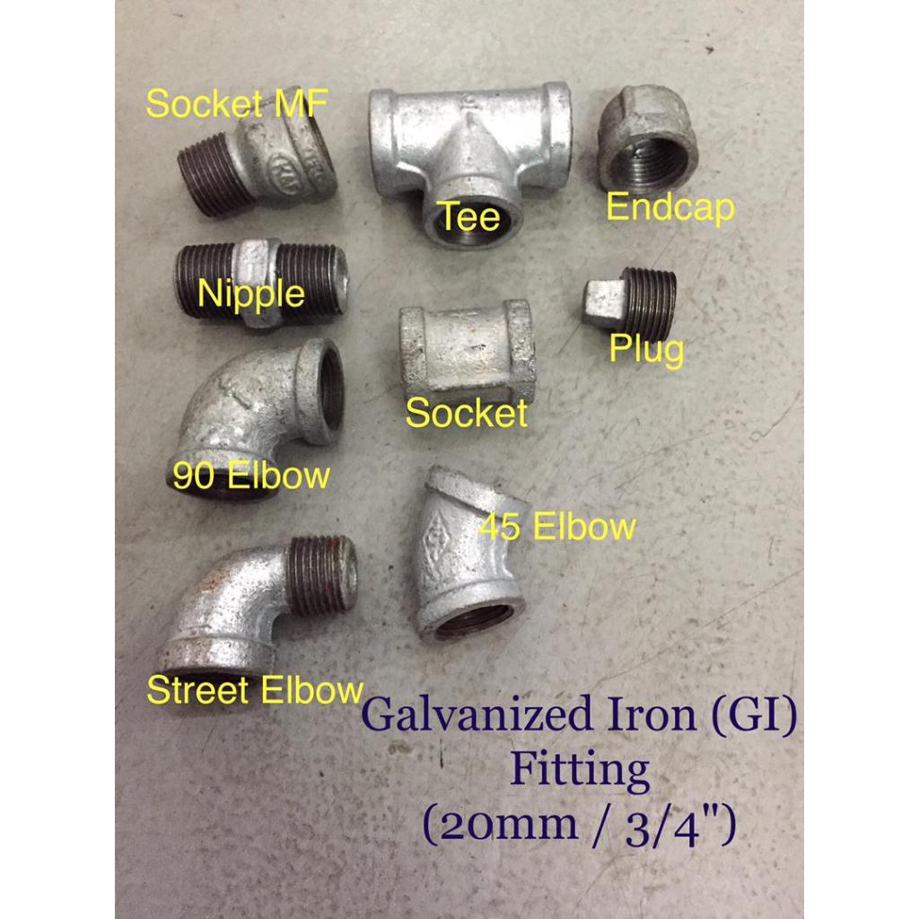 Galvanized Iron Fitting 20mm / GI Fitting Besi 3/4" | Shopee Malaysia