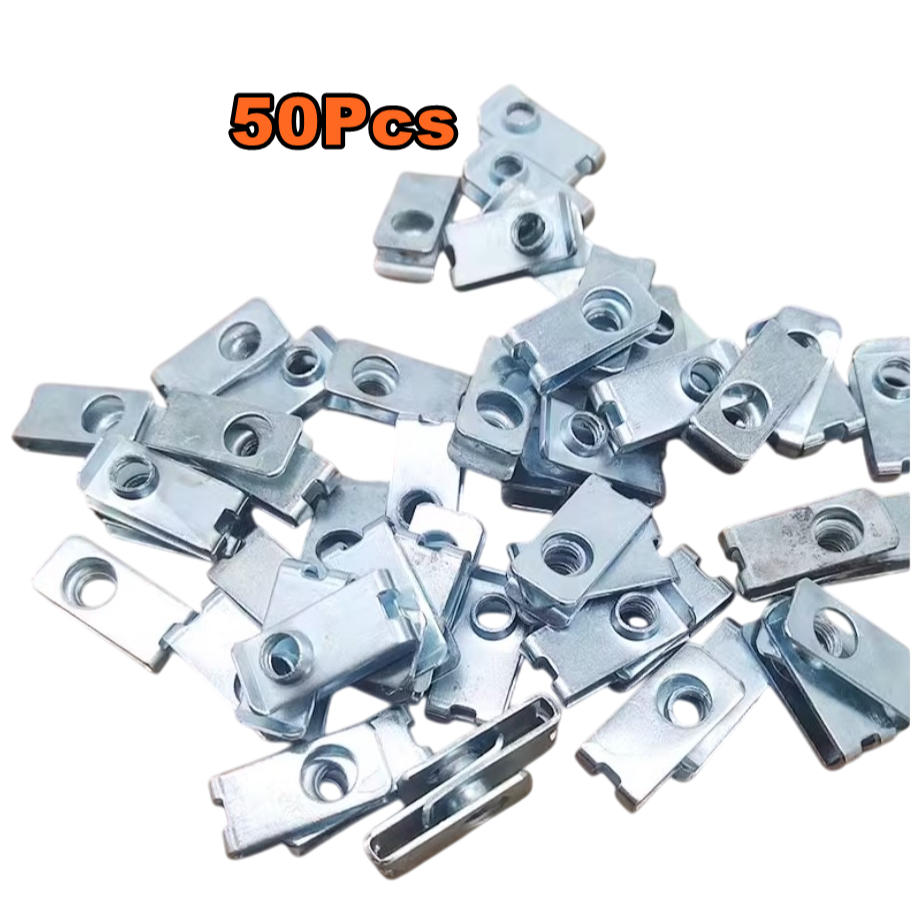 50Pcs M6 Clip Spring Clip Motorcycle Cover Set Body Car 6mm U-Clip U ...
