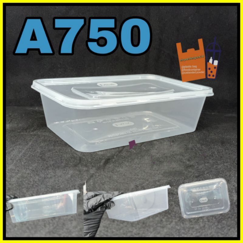 A750 Rectangular Food Container 50set+-/ Hy T1-650 50set+-Food ...