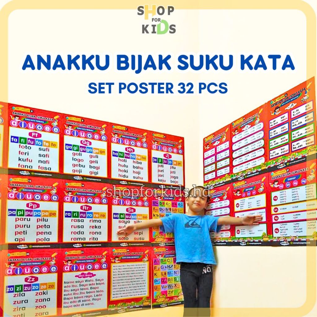 SET POSTER A3 ANAKKU BIJAK SUKU KATA 32 KEPING BBM | Sekolah Prasekolah ...