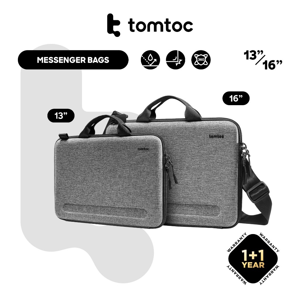 tomtoc A25 Laptop Messenger Bag 13 & 16 Inch Hardshell Laptop Shoulder ...
