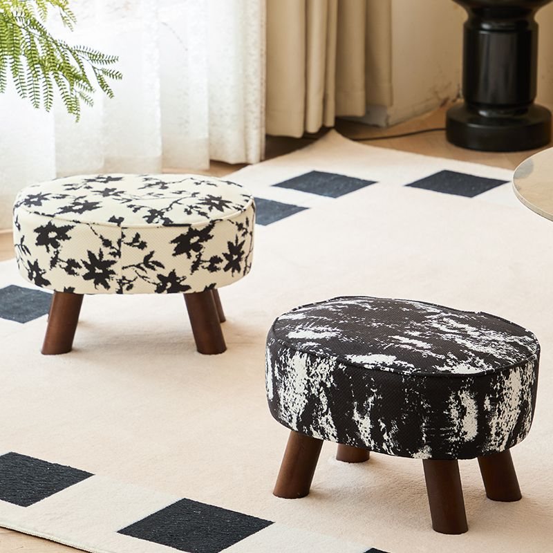 Household Low Stool Retro Style Solid Wood Stool Living Room Sofa Pedal ...