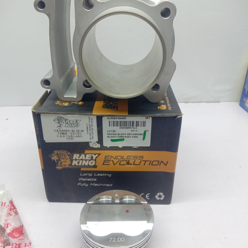 LC135 RAEY KING CYLINDER RACING BLOCK SET CERAMIC BLOCK 72MM | Shopee ...