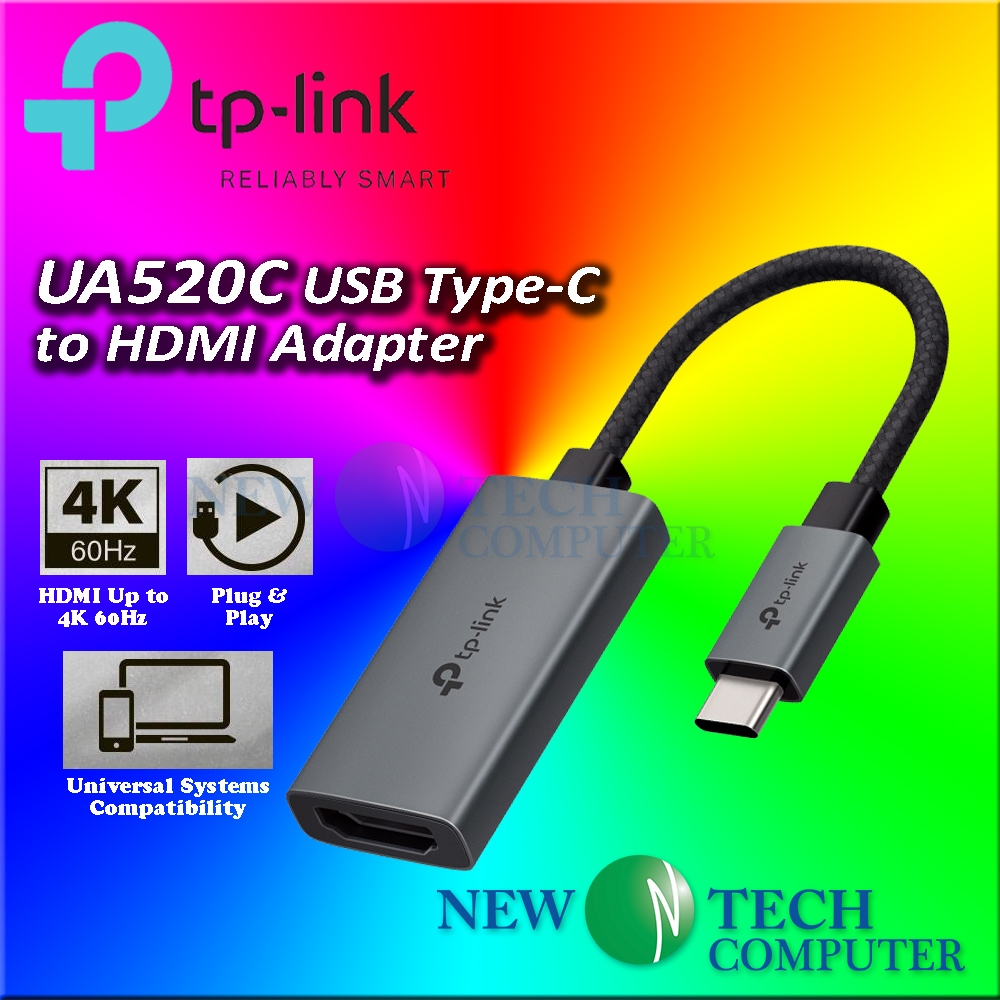 TP-LINK UA520C USB Type-C To HDMI Adapter 1 × USB-C Connector，1 × HDMI ...