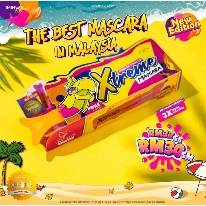 1 Minute Miracle Xtreme Mascara New Edition 2024 Mermaid 1MM 1Minute Extreme Maskara Edisi Baru ...