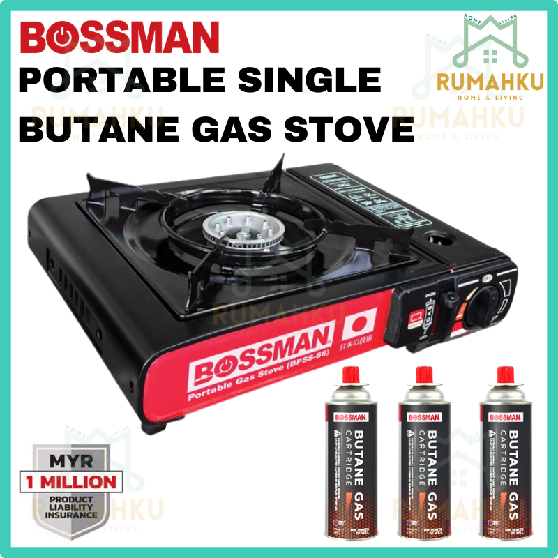 RMK Bossman Portable Steamboat Gas Stove Single 1 Burner Butane Gas ...