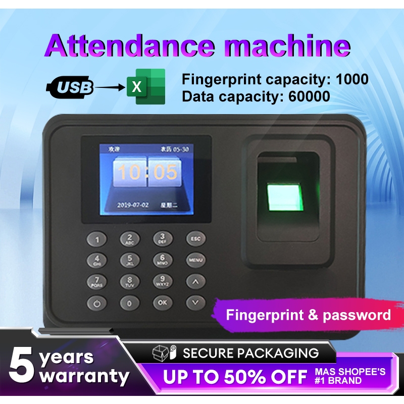 Punch Card Machine Thumbprint Machine Biometric Thumbprint Attendance ...