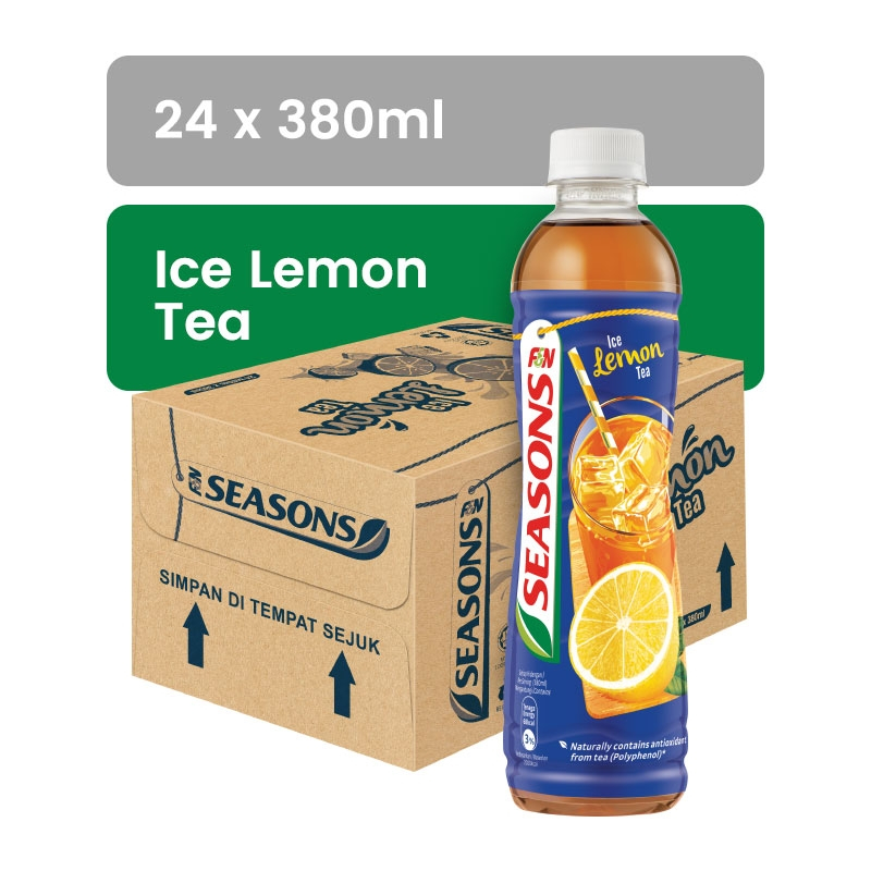 F&N SEASONS ICE LEMON TEA 380ML X 24 (1 CARTON) | Shopee Malaysia