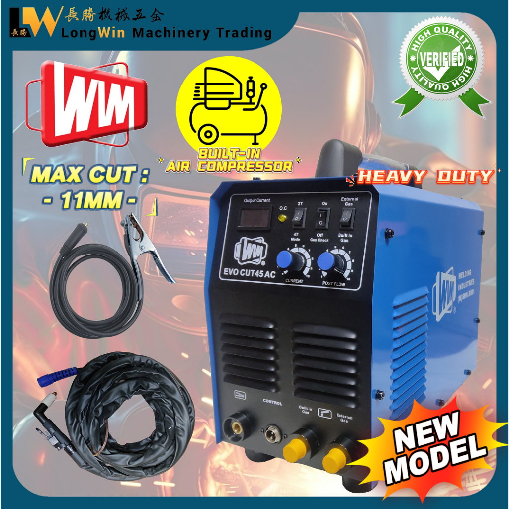 WIM Portable Air Plasma EVO Cut 45 AC Built in Compressor Welding ...